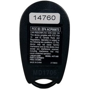 Linear MegaCode 4 Button Keychain Remote | Garage and Gate Remotes ...