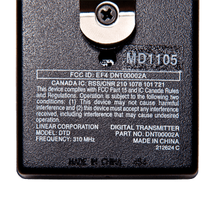 DTD Linear Delta-3 1 Button Remote | Garage and Gate Remotes | Global ...